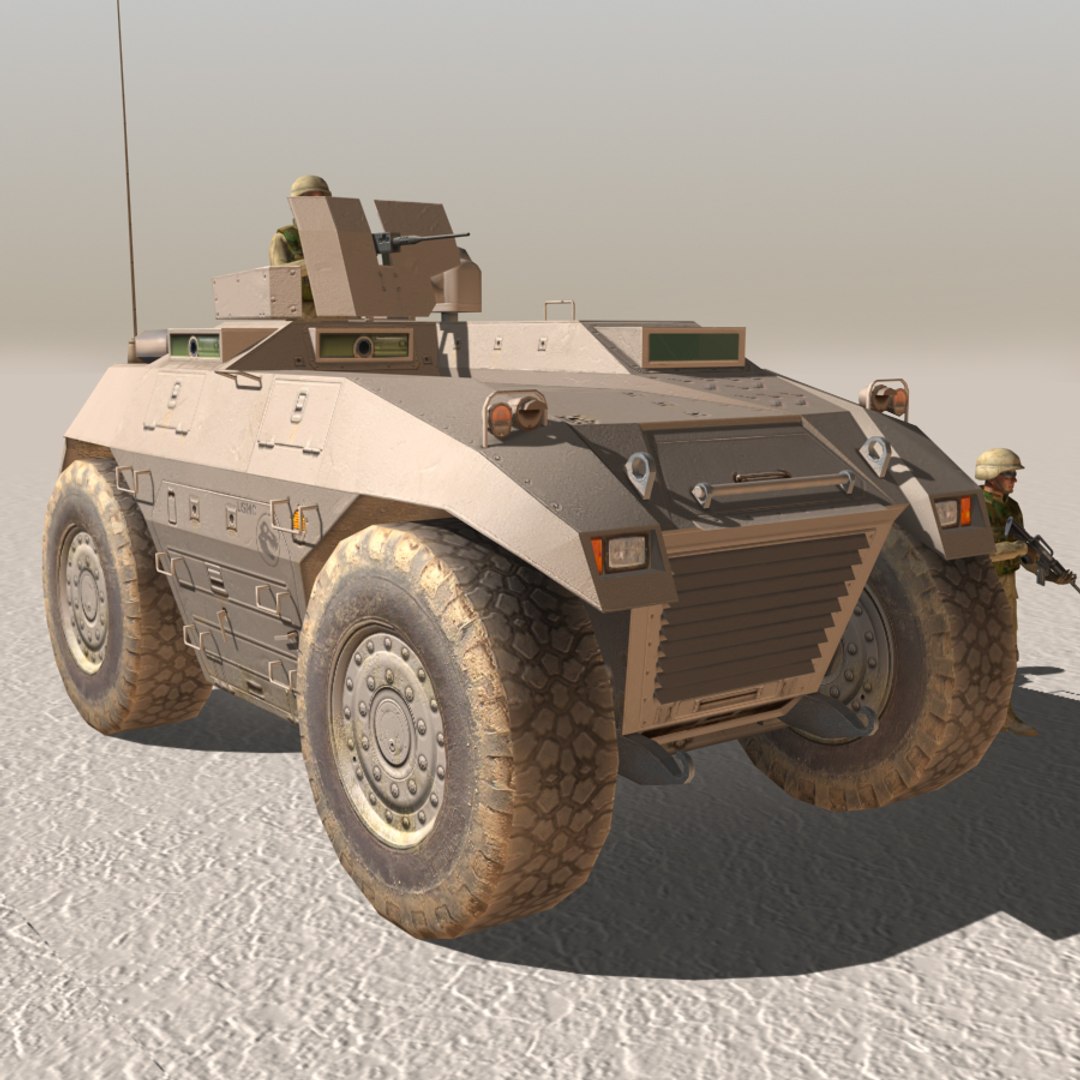 3ds Max Apc Army Soldiers Truck