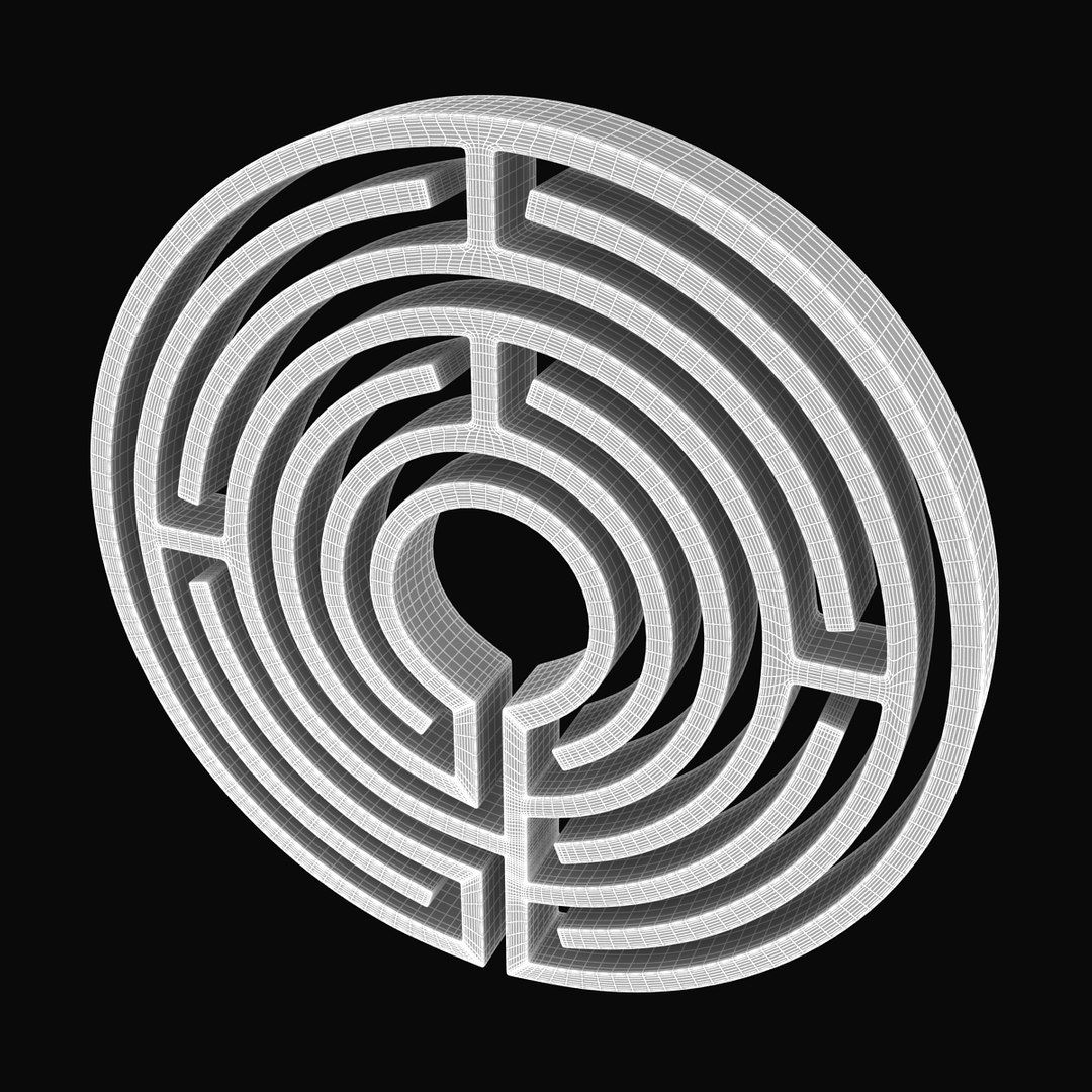 circle maze 3d model