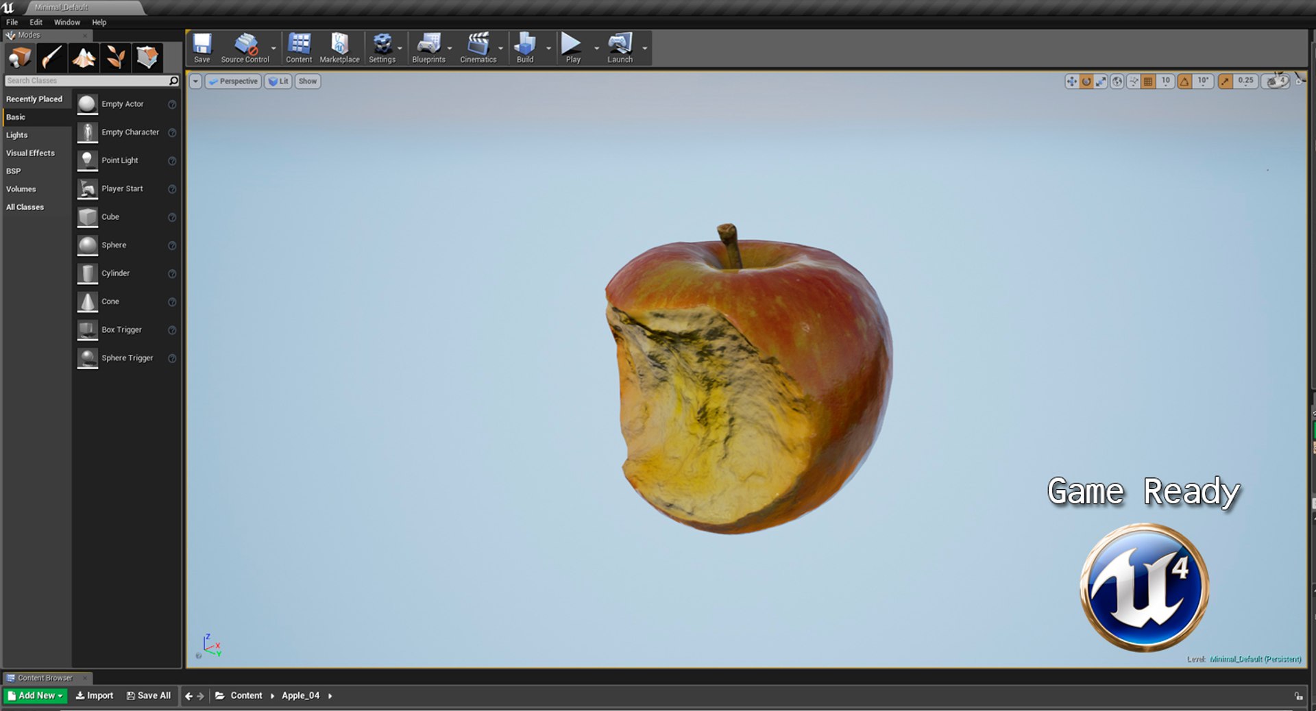 3d Apple Ready Unreal