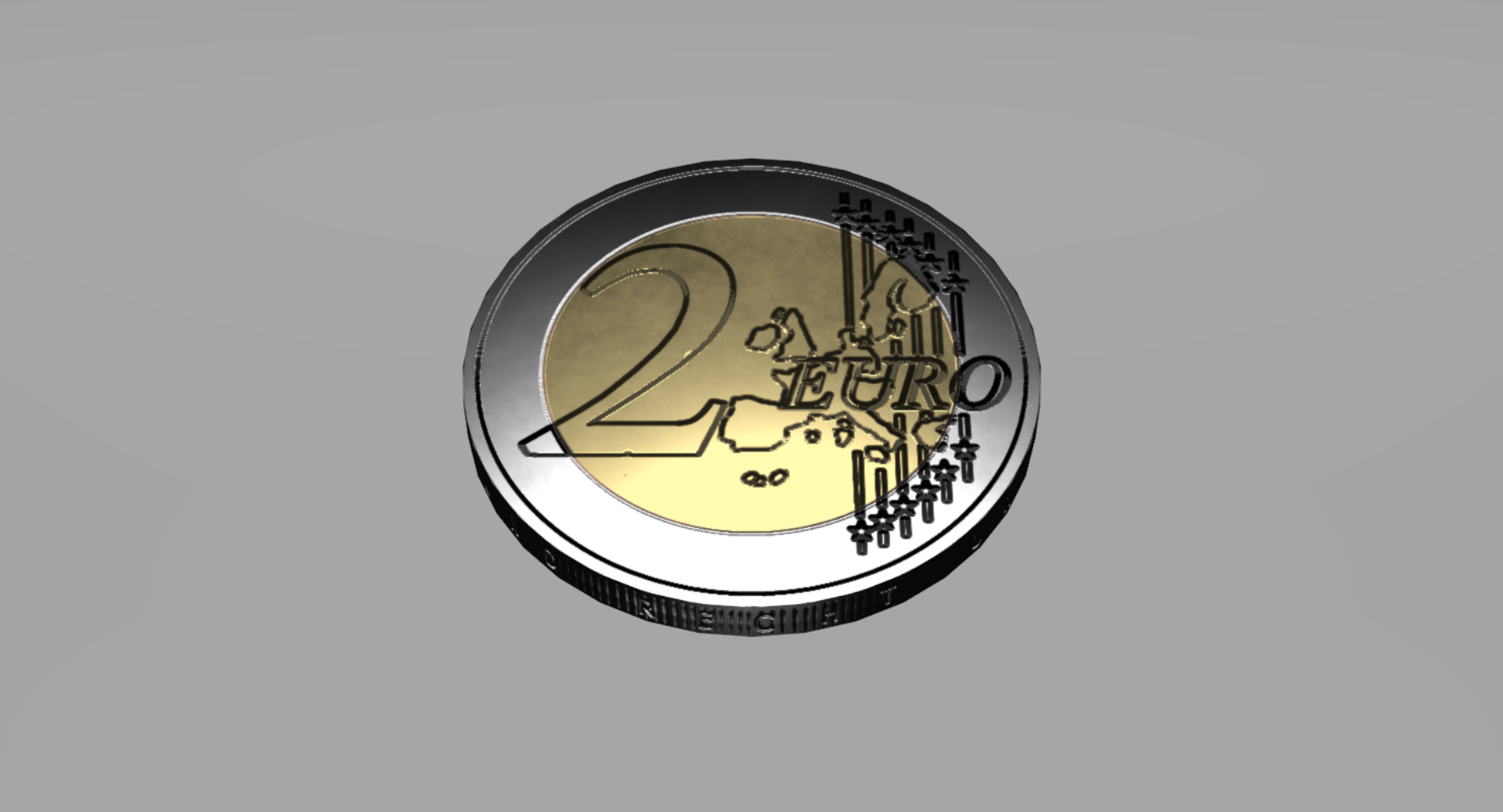 3D Euro Coin Model - TurboSquid 1191660