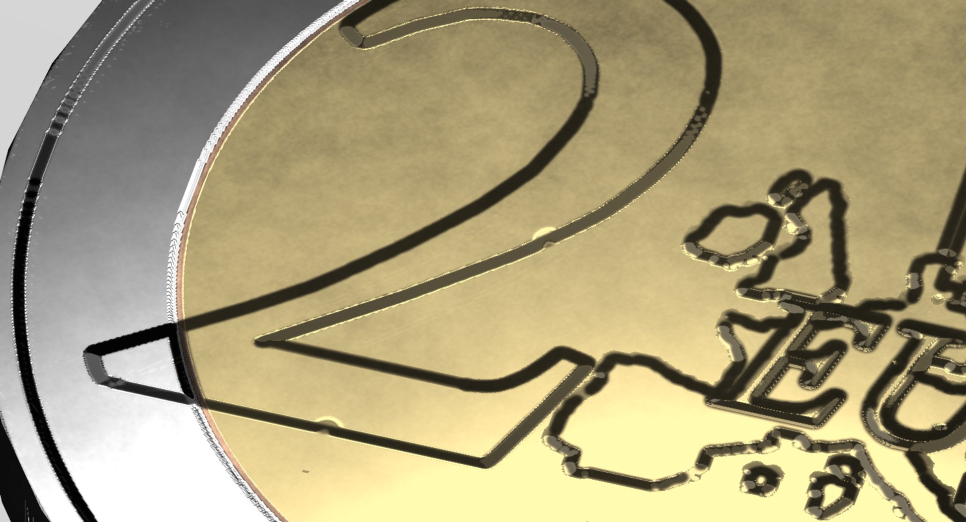 3D Euro Coin Model - TurboSquid 1191660