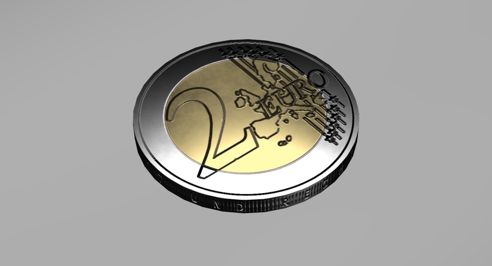 3D Euro Coin Model - TurboSquid 1191660