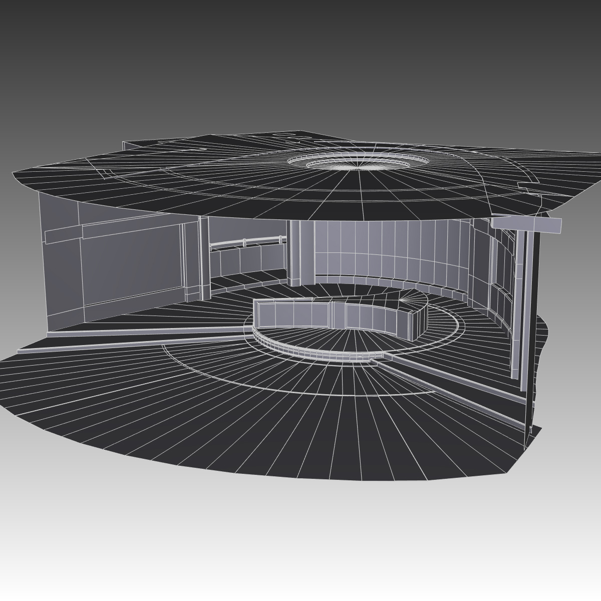european news studio 3d model