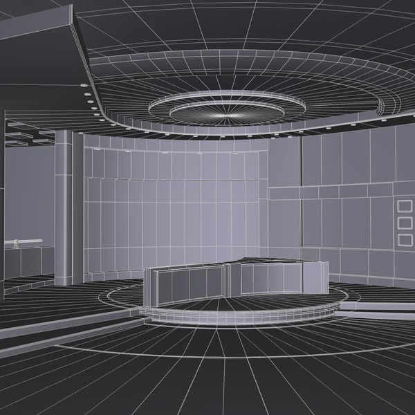 european news studio 3d model