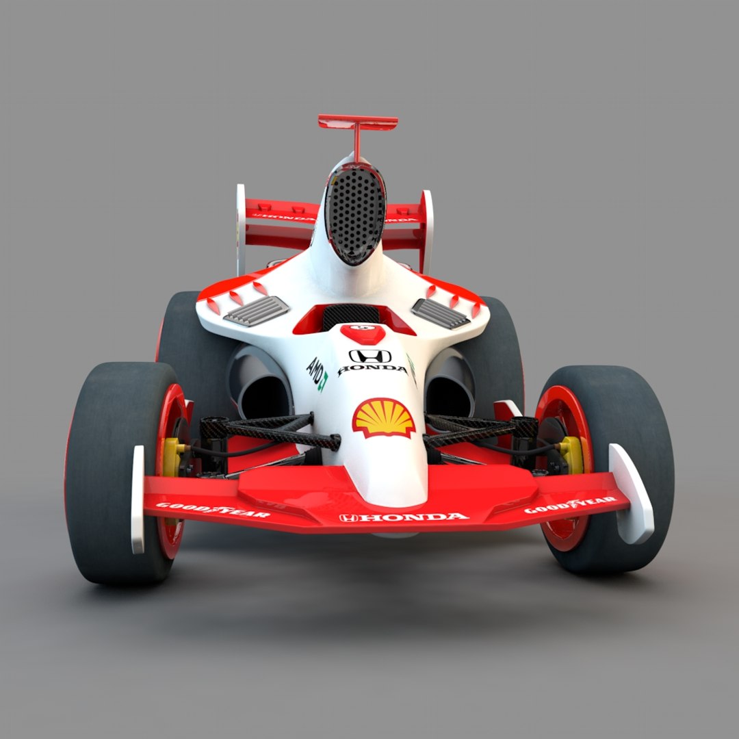 Cartoon F1 Car 3D Model - TurboSquid 1268485