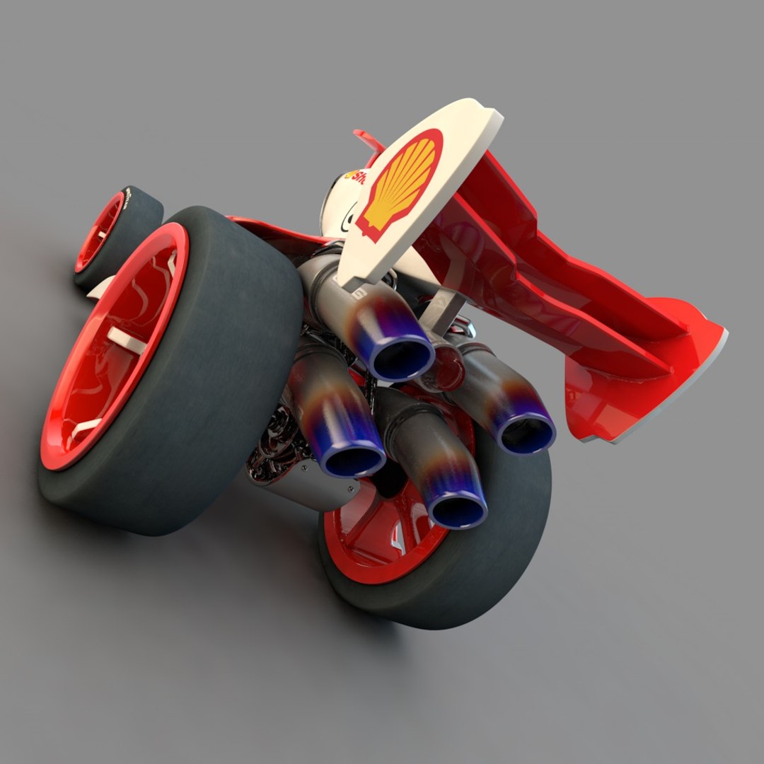 Cartoon F1 Car 3D Model - TurboSquid 1268485
