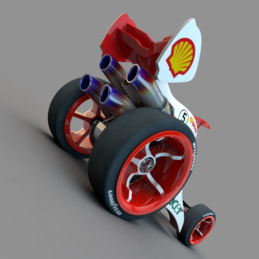 Cartoon F1 Car 3D Model - TurboSquid 1268485
