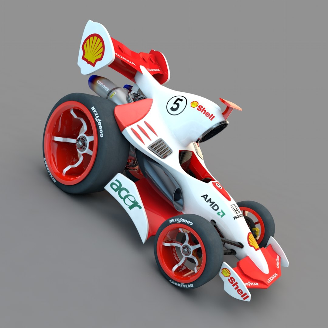 Cartoon F1 Car 3D Model - TurboSquid 1268485