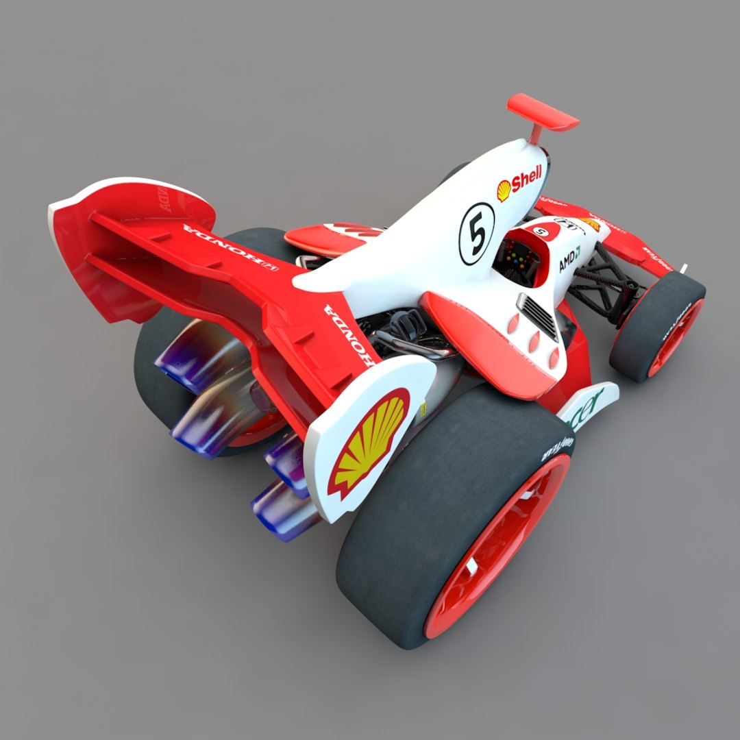 Cartoon F1 Car 3D Model - TurboSquid 1268485