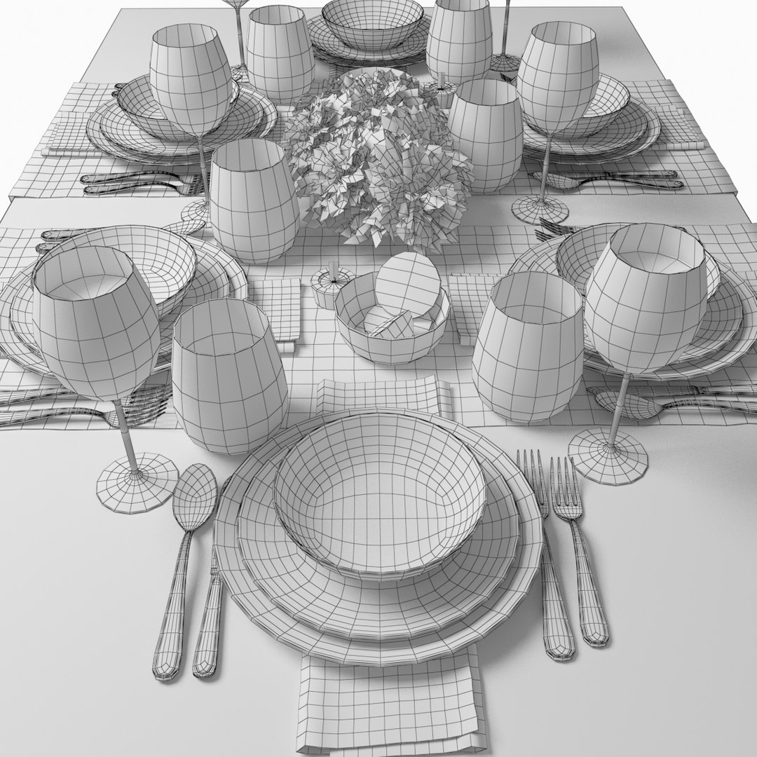 3d Table Setting