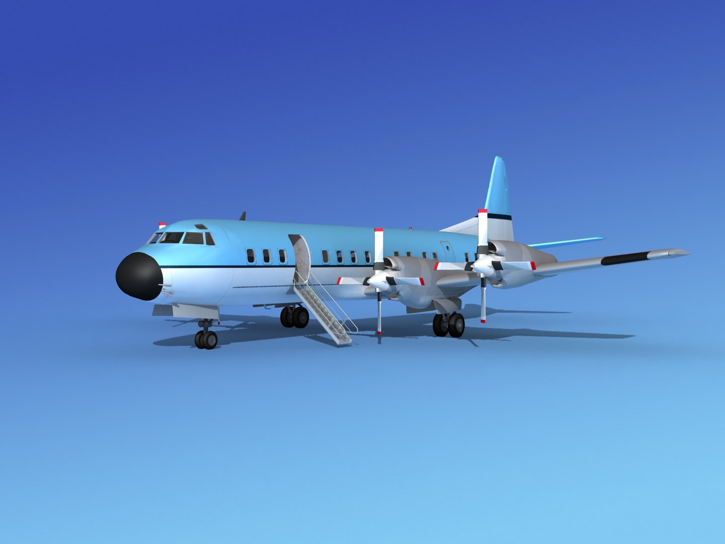 propellers l188 electra lockheed 3d model
