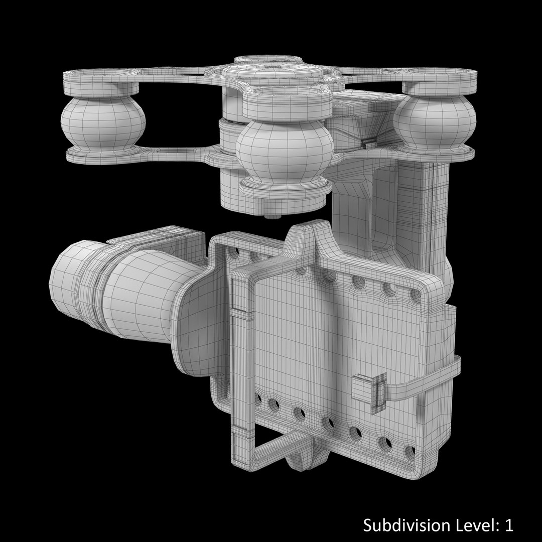 3d dji phantom 2 zenmuse model