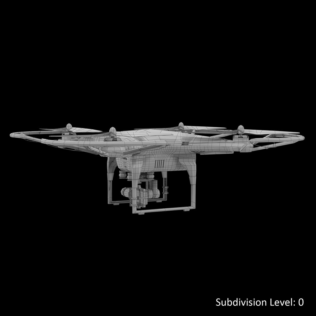 3d dji phantom 2 zenmuse model