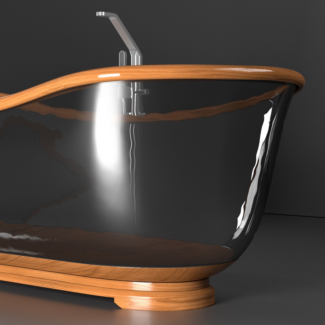 3D Bathroom Glass Wood - TurboSquid 1557573