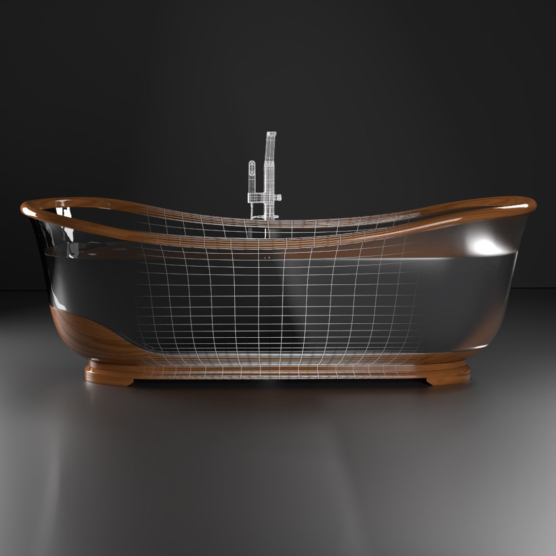3D Bathroom Glass Wood - TurboSquid 1557573