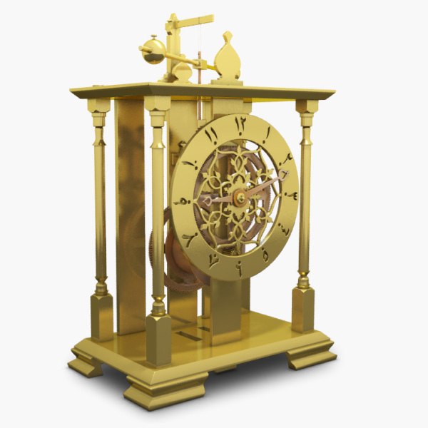 3d mechanical clock model