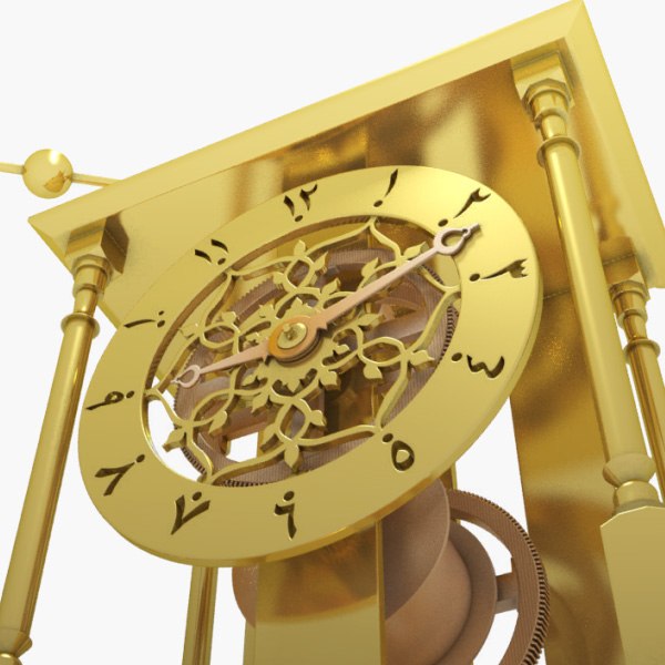 3d mechanical clock model