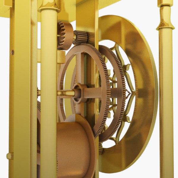 3d mechanical clock model