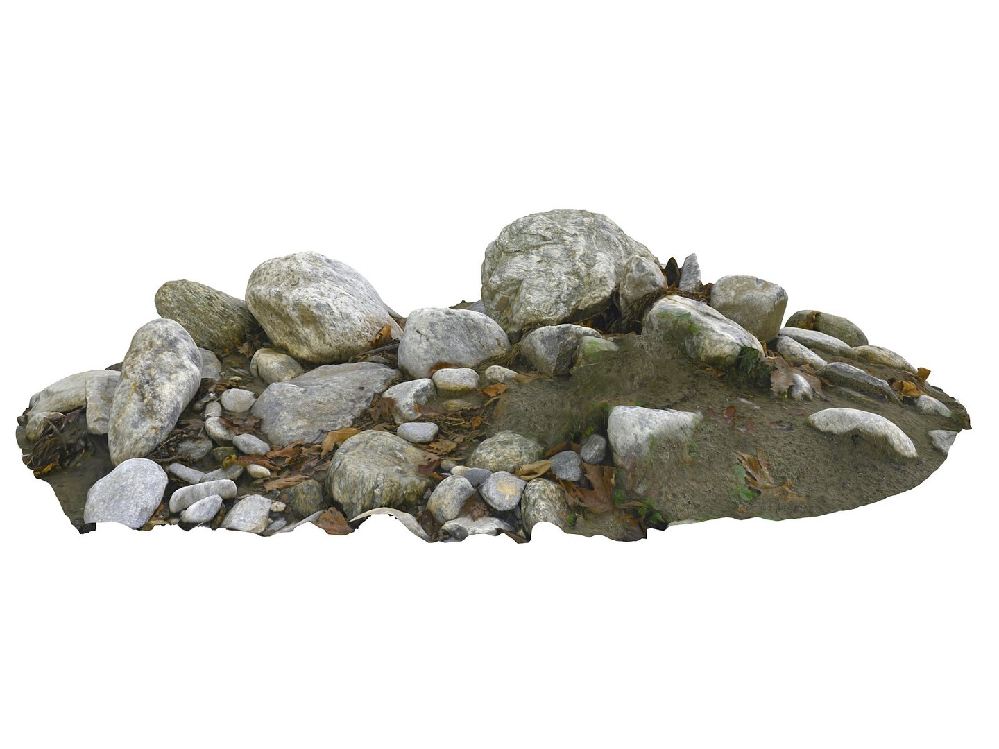 3D model riverbed rock mud tree - TurboSquid 1328948