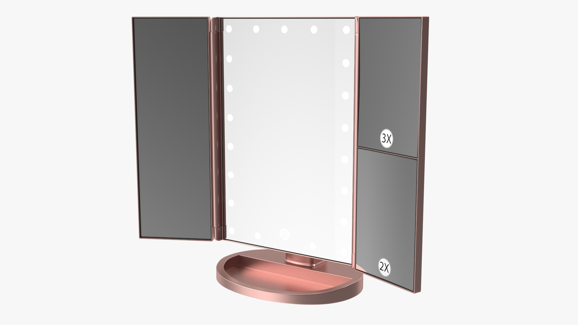 3D Countertop Cosmetic Mirror Tri-Fold Model - TurboSquid 2005582
