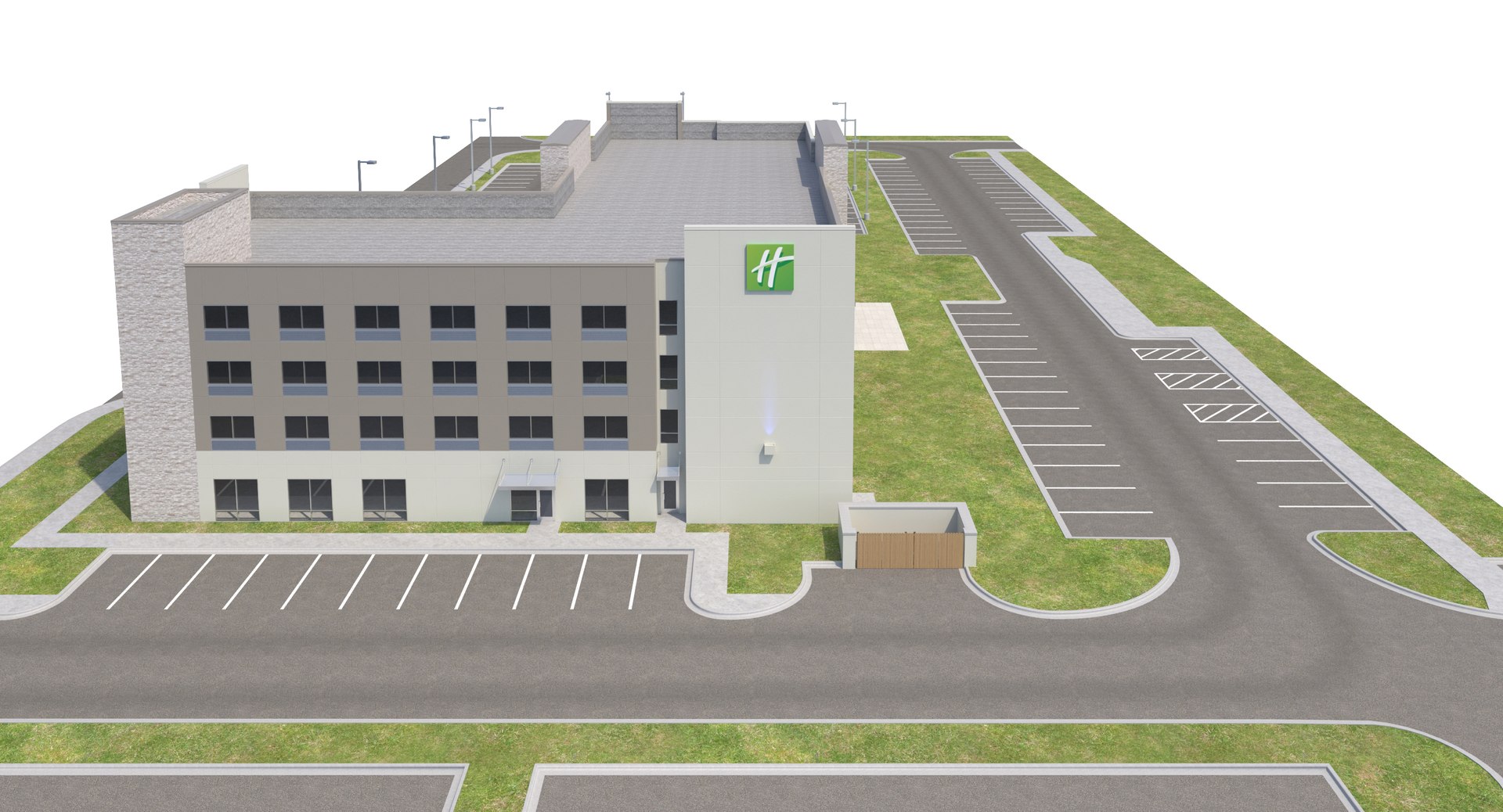Holiday Inn Hotel Site 3D Model - TurboSquid 1286938