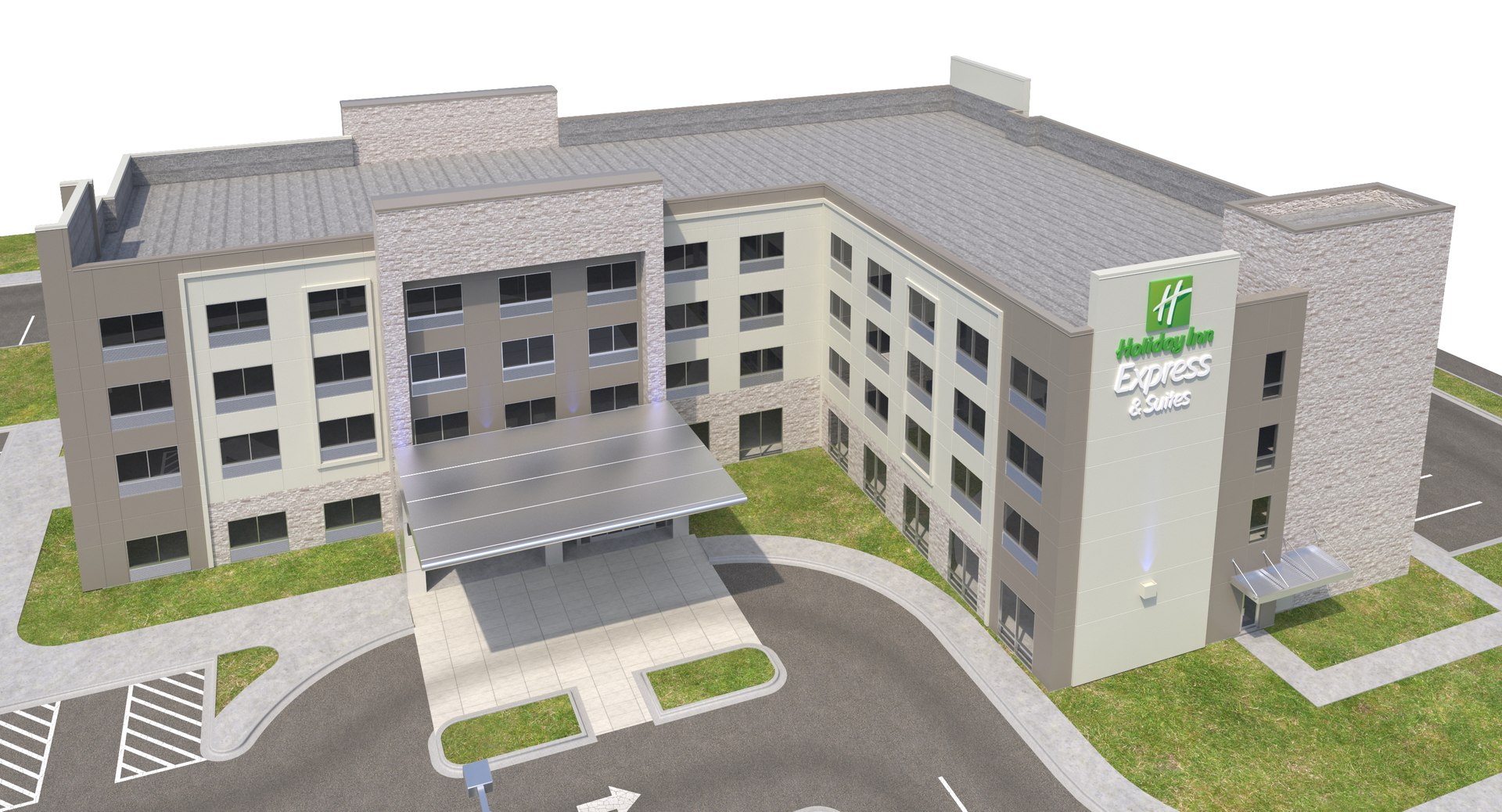 Holiday Inn Hotel Site 3D Model - TurboSquid 1286938