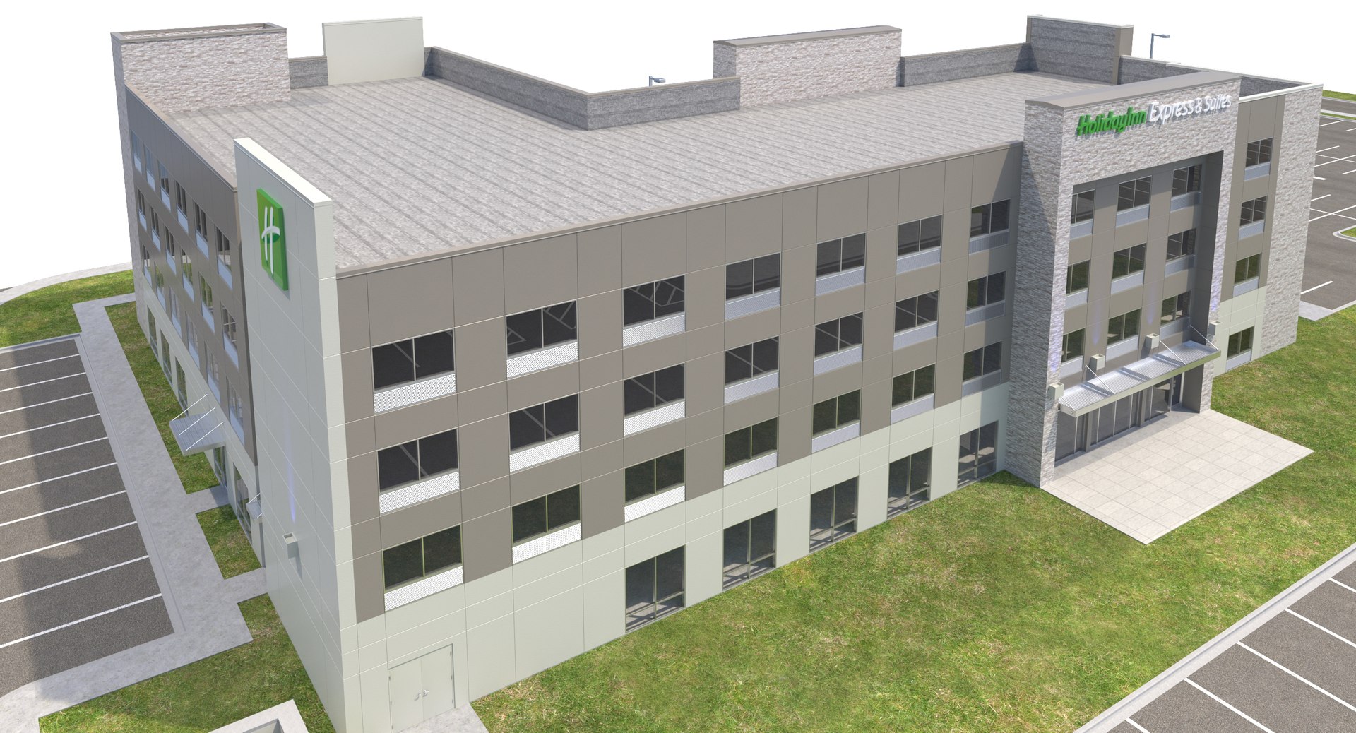 Holiday Inn Hotel Site 3D Model - TurboSquid 1286938