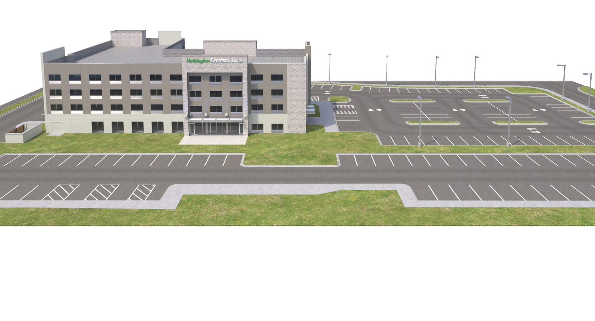 Holiday Inn Hotel Site 3D Model - TurboSquid 1286938