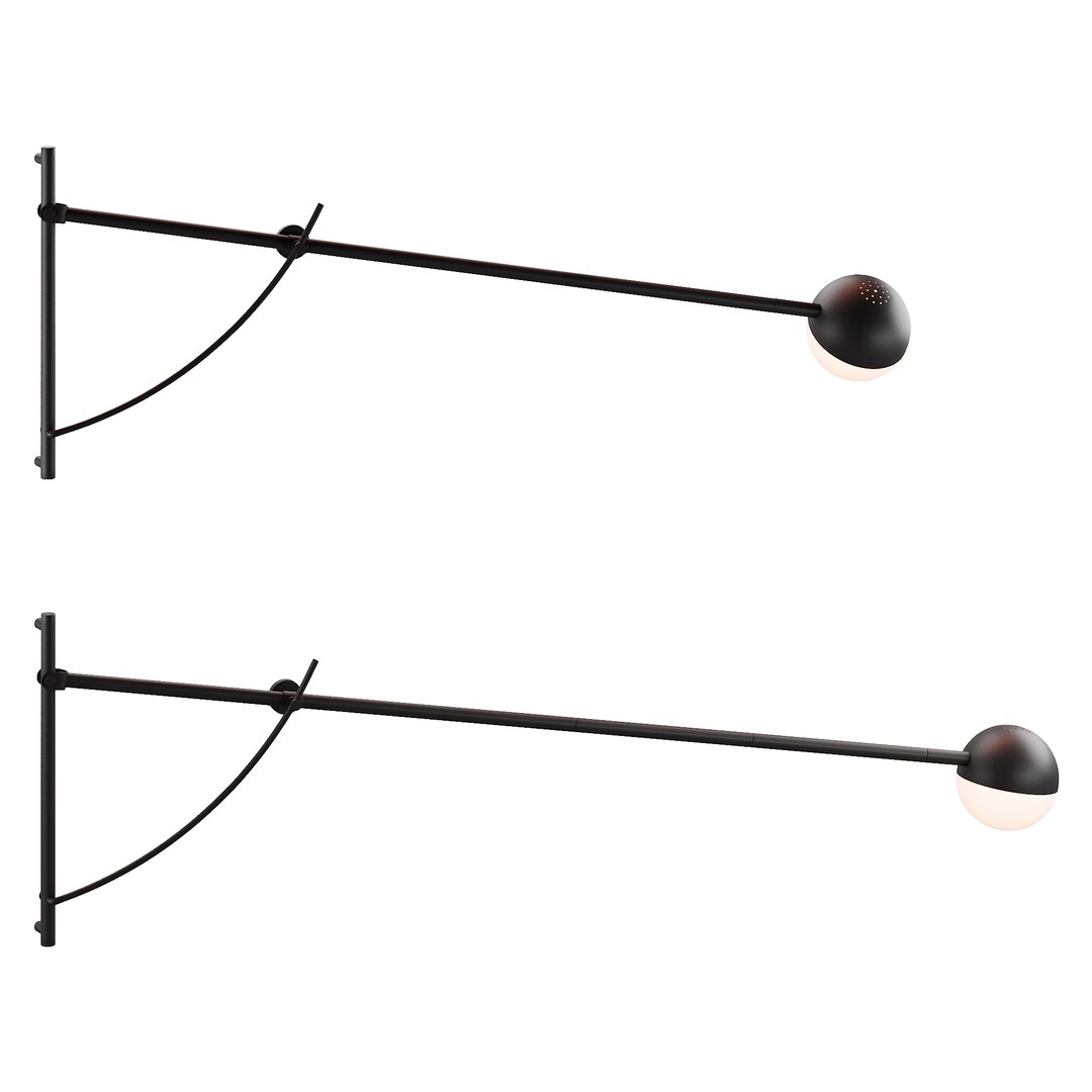3D 355 lighting fixtures 27 Northern Balancer wall lamp black ...