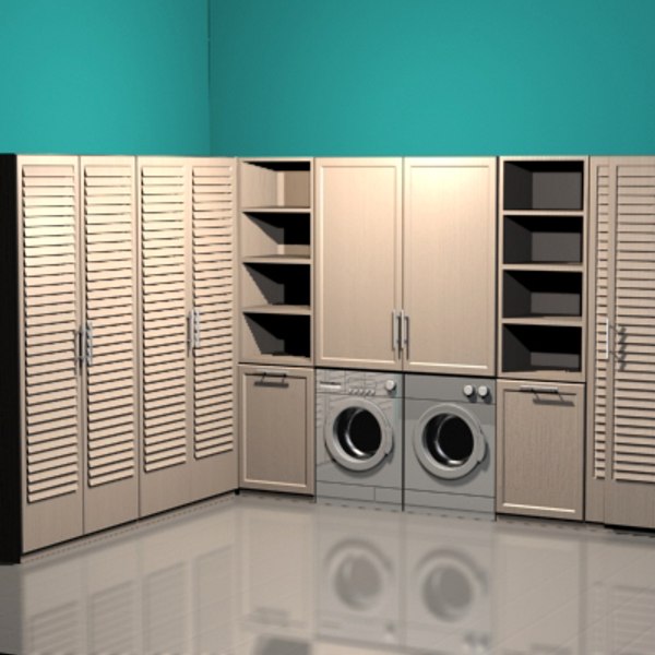 How To Design Laundry Room Cabinets In Revit Family | www ...