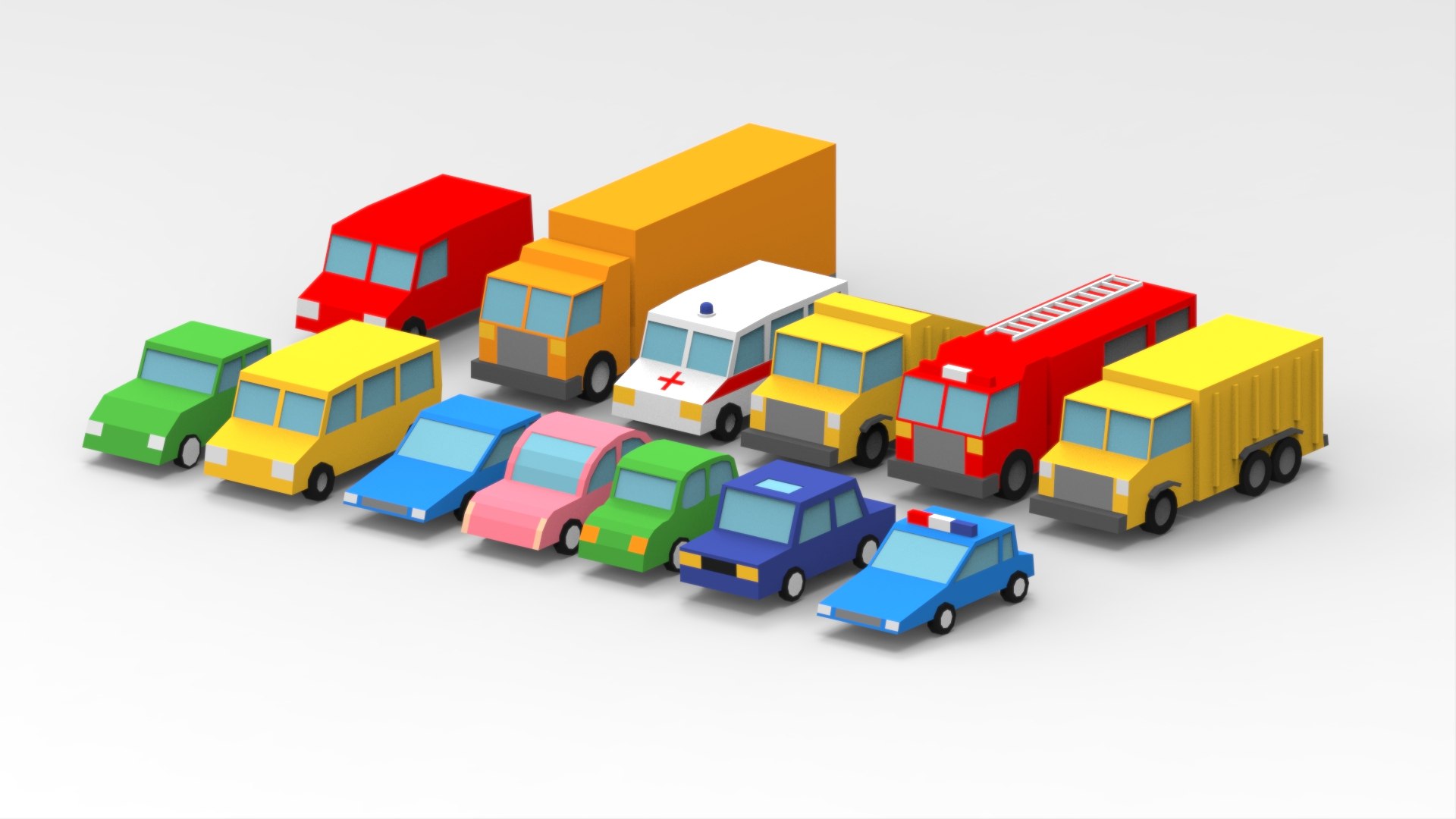 3d model car pack