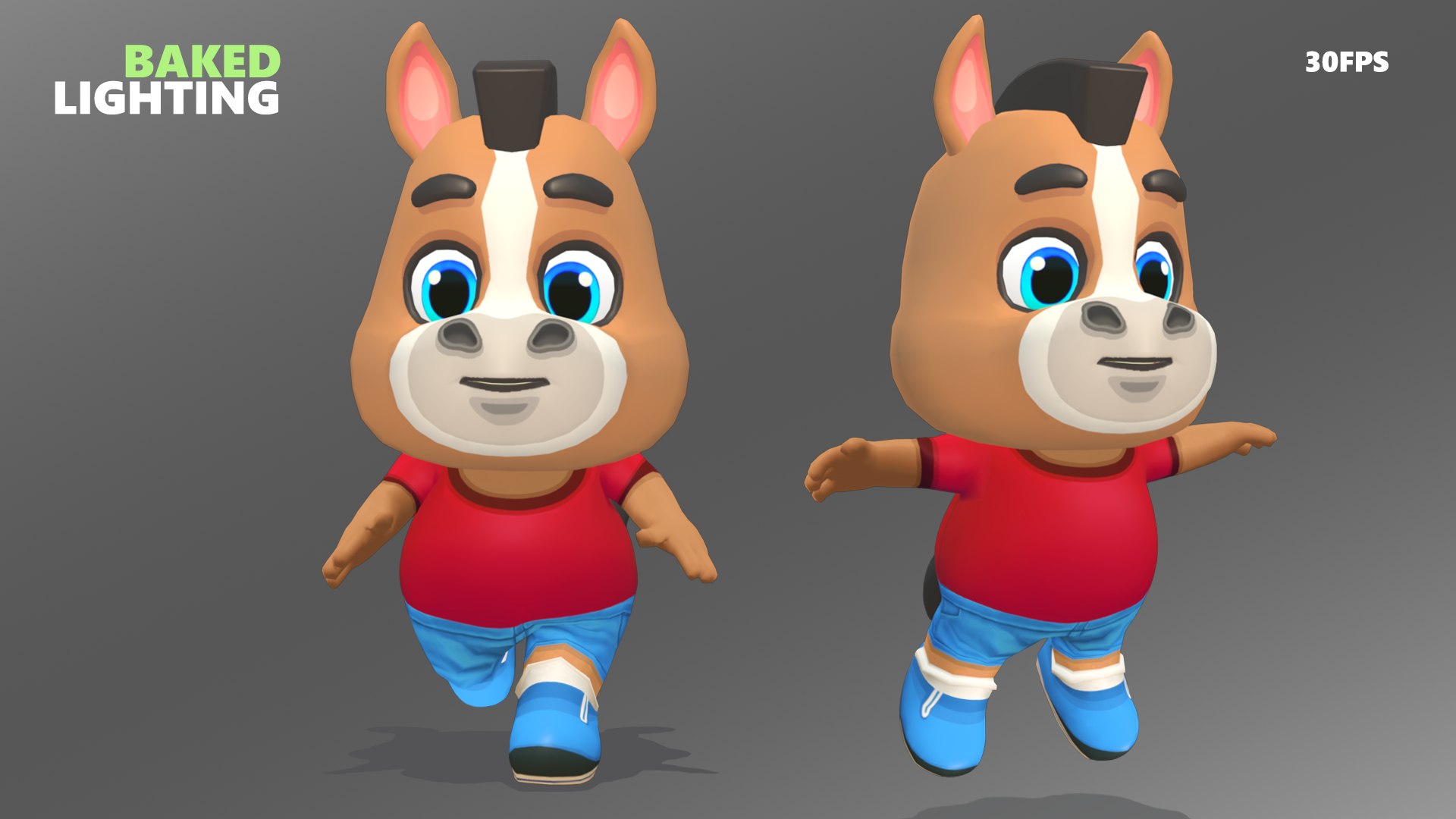 3D Horse Pony Animated Rigged - TurboSquid 2016929