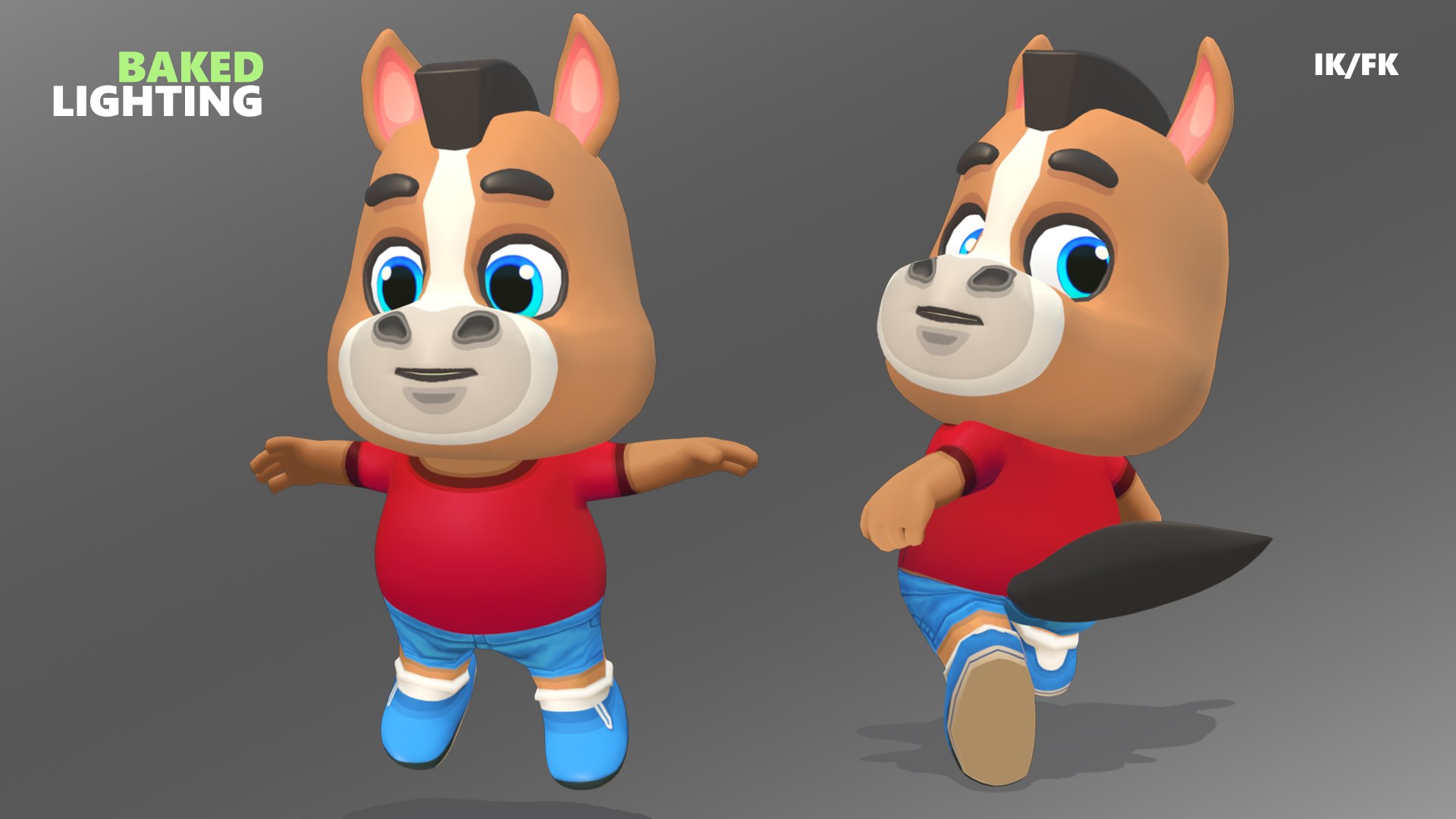 3D Horse Pony Animated Rigged - TurboSquid 2016929