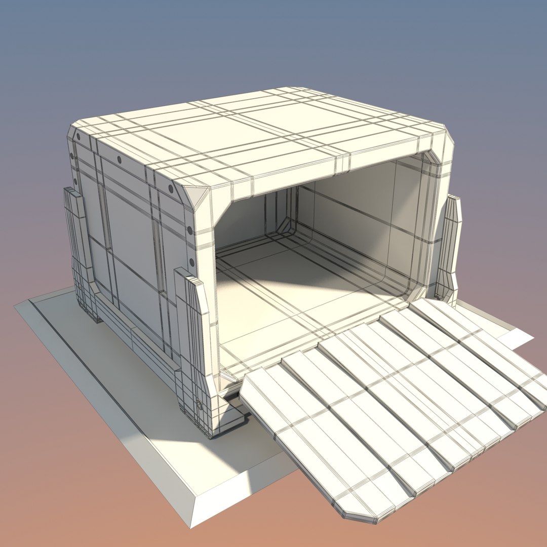 3d Futuristic Container