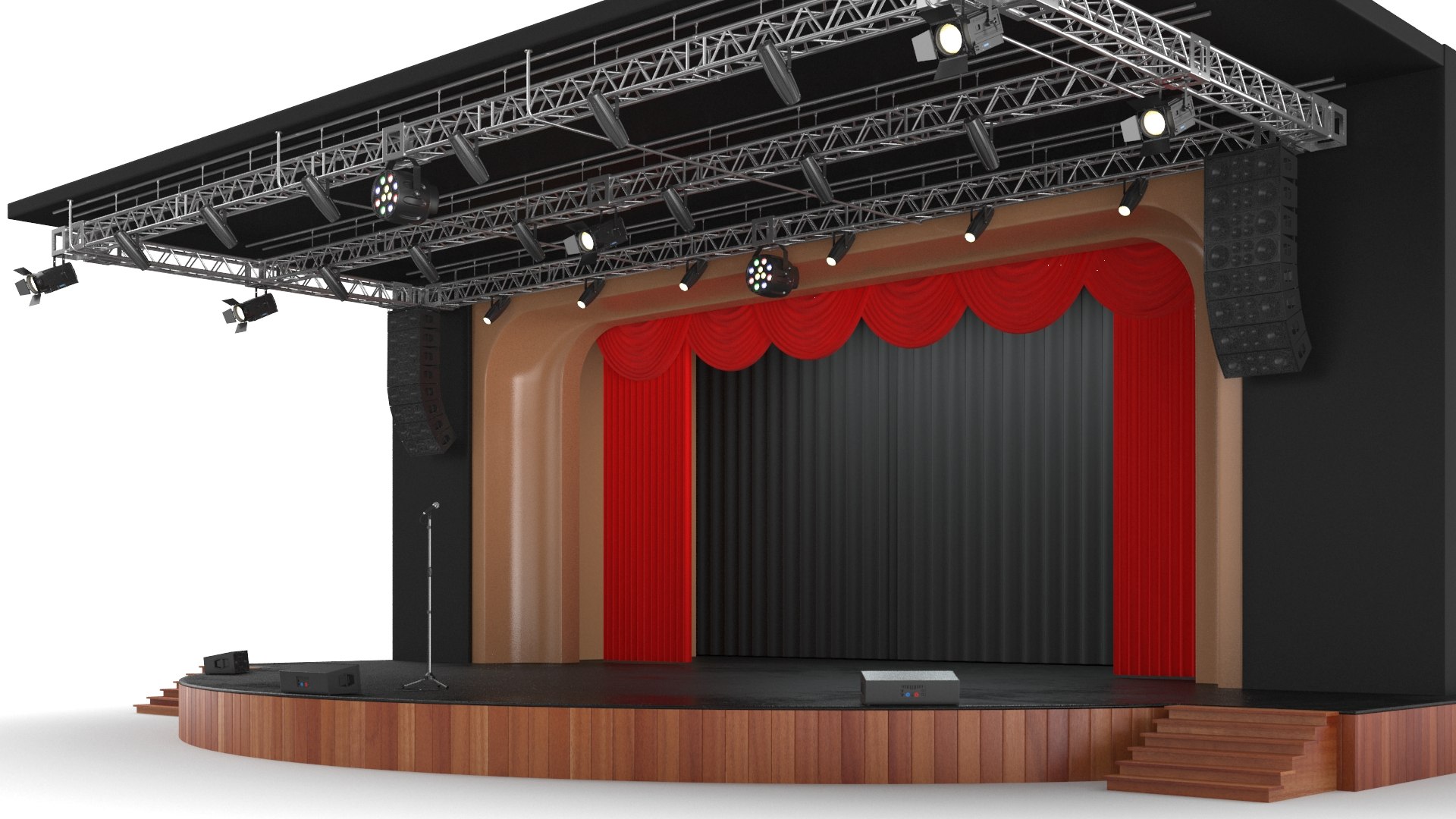 Two Stages Outdoor And Indoor 3D - TurboSquid 1879359