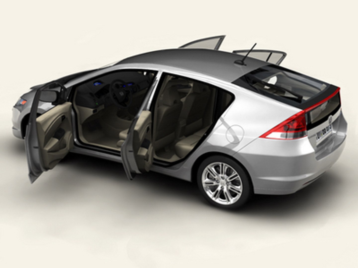 Honda Insight 2010 Car 3d Model