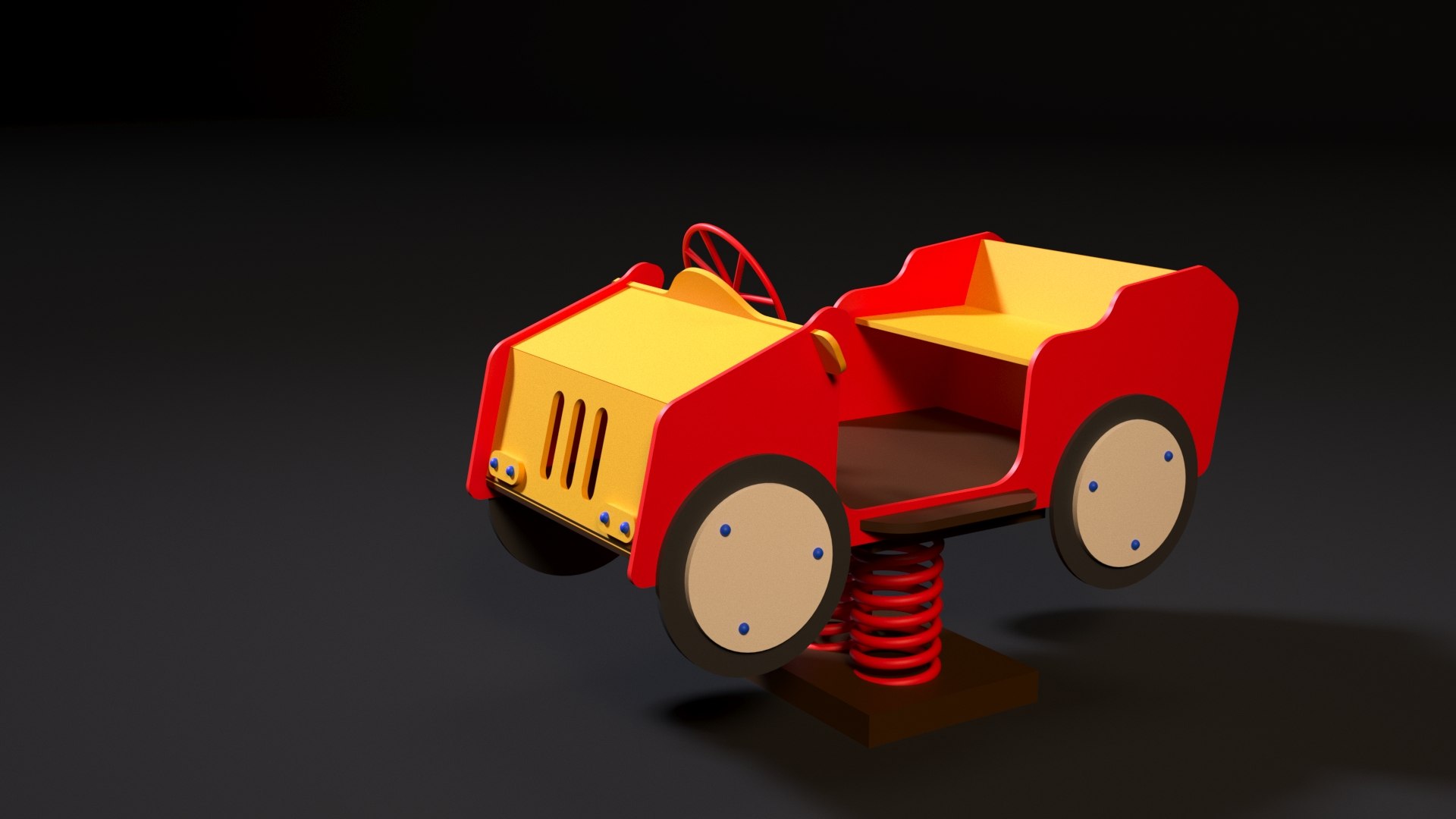 Childrens Car On Springs 3D Model - TurboSquid 1766058