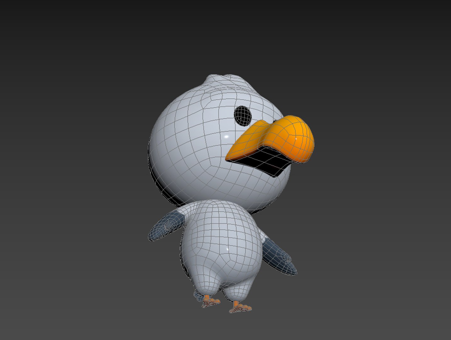 3D seagull character gull model - TurboSquid 1673360