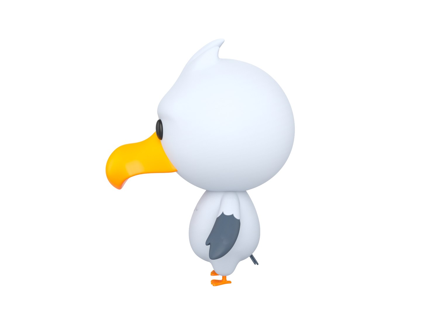 3D seagull character gull model - TurboSquid 1673360