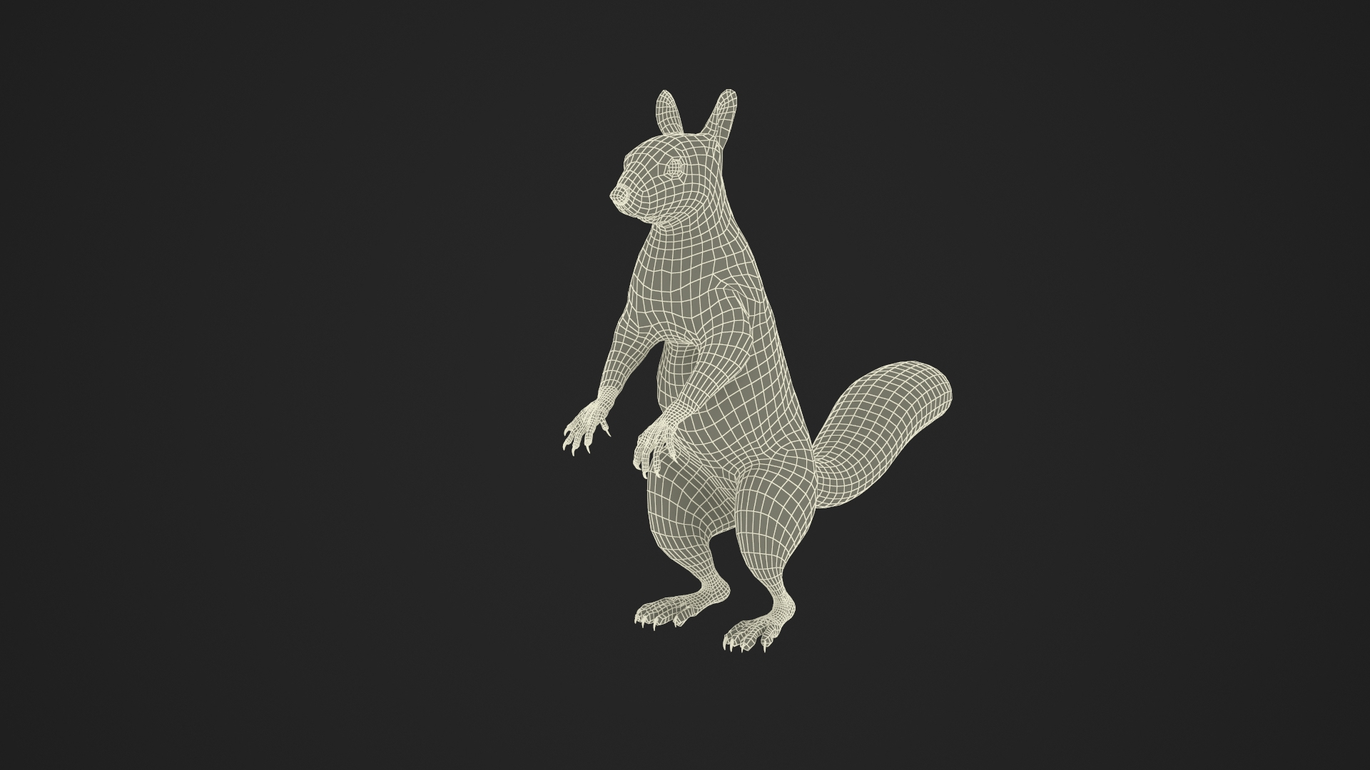 3D Red Squirrel In Standing Pose - TurboSquid 2269722