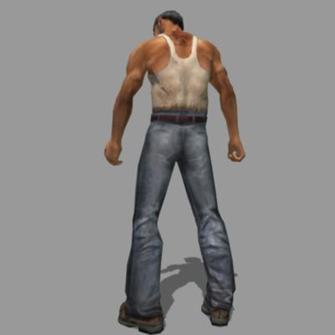 Male Thug Gangster Guy 3d 3ds