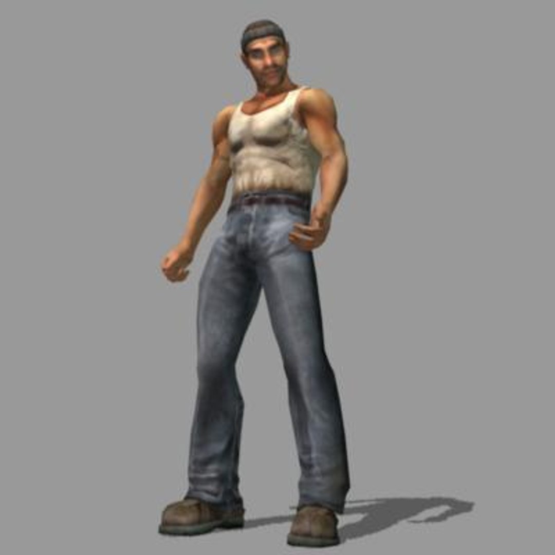 Male Thug Gangster Guy 3d 3ds