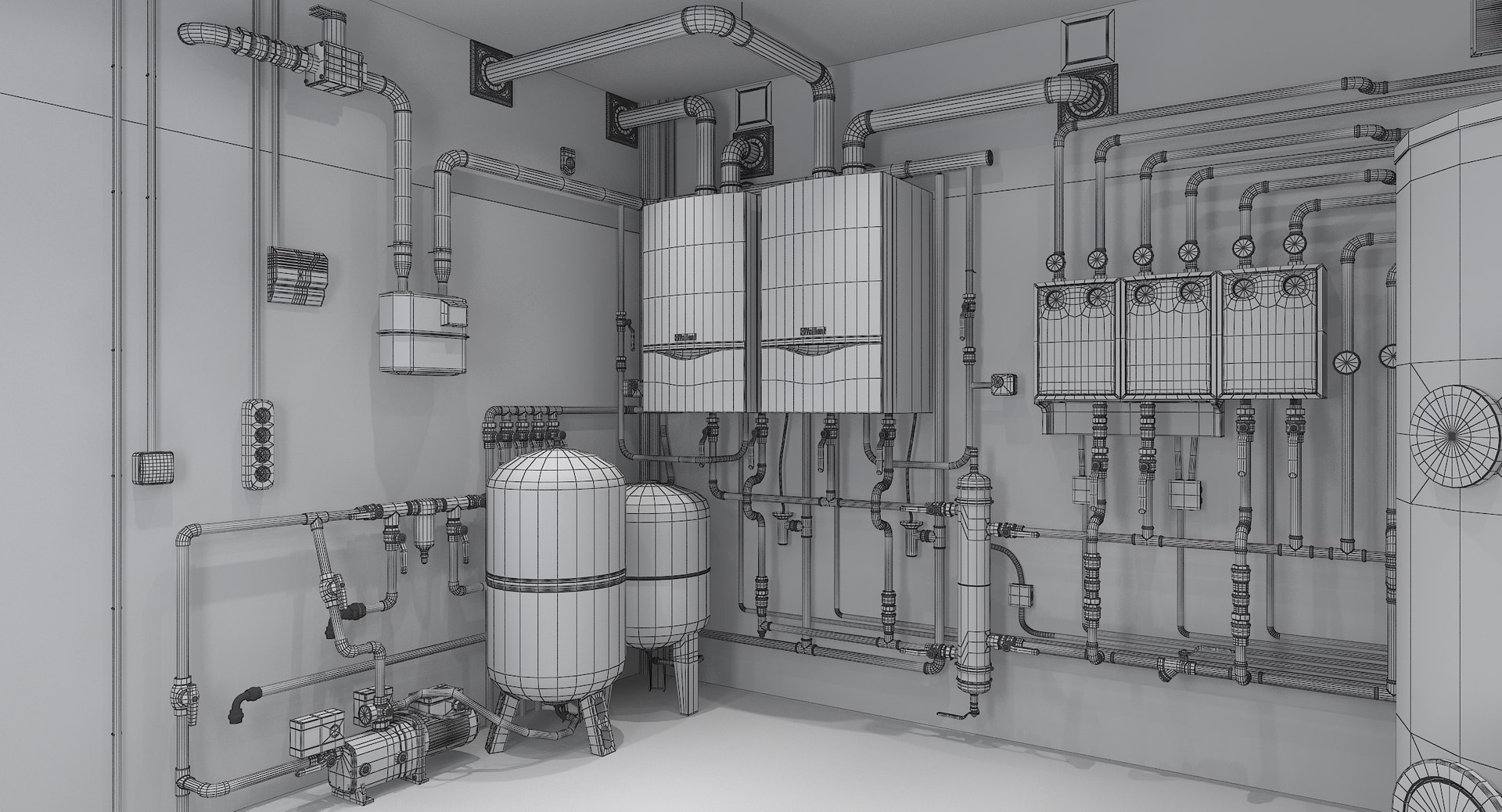 3d Boiler House Interior