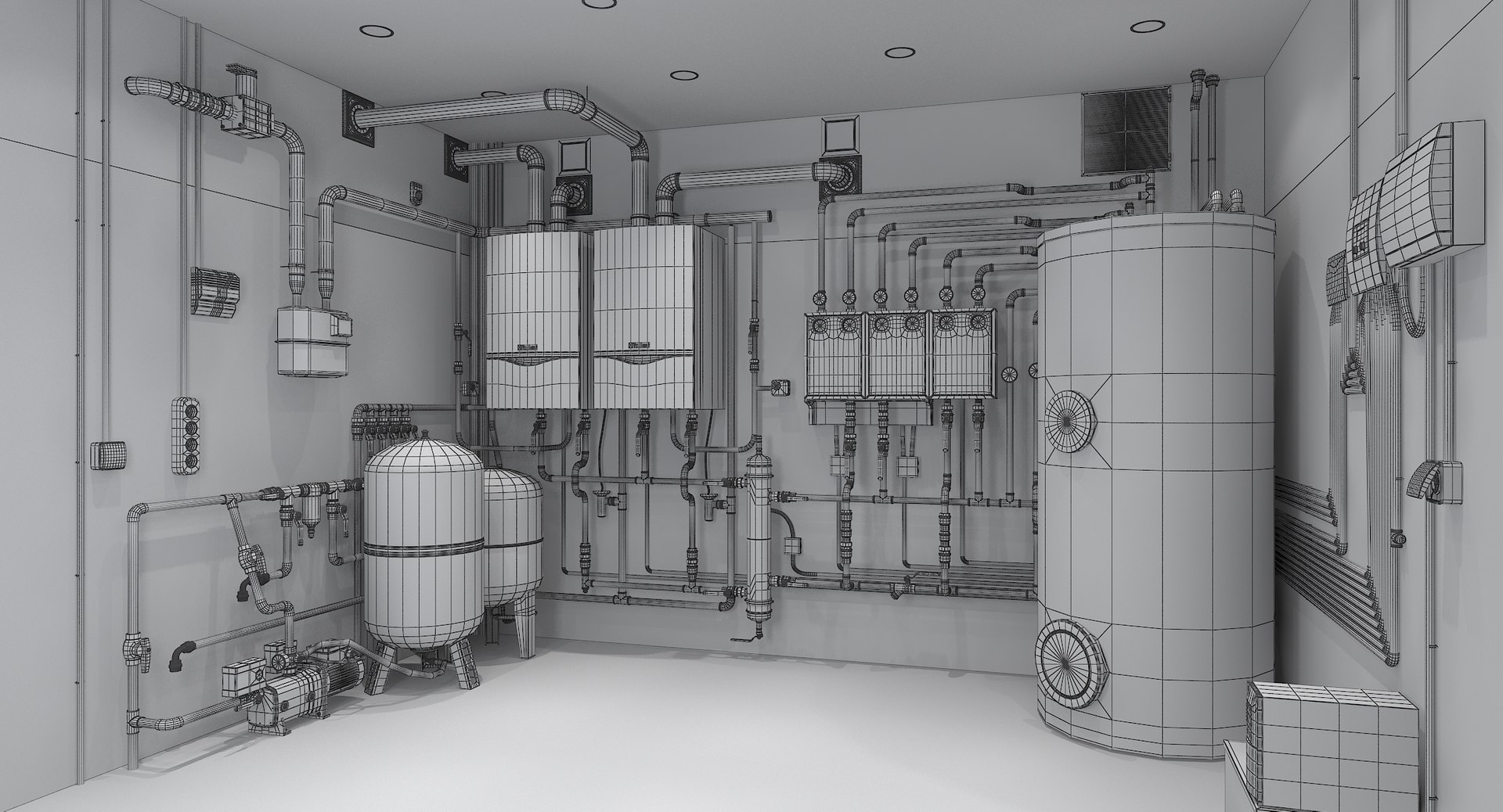 3d Boiler House Interior