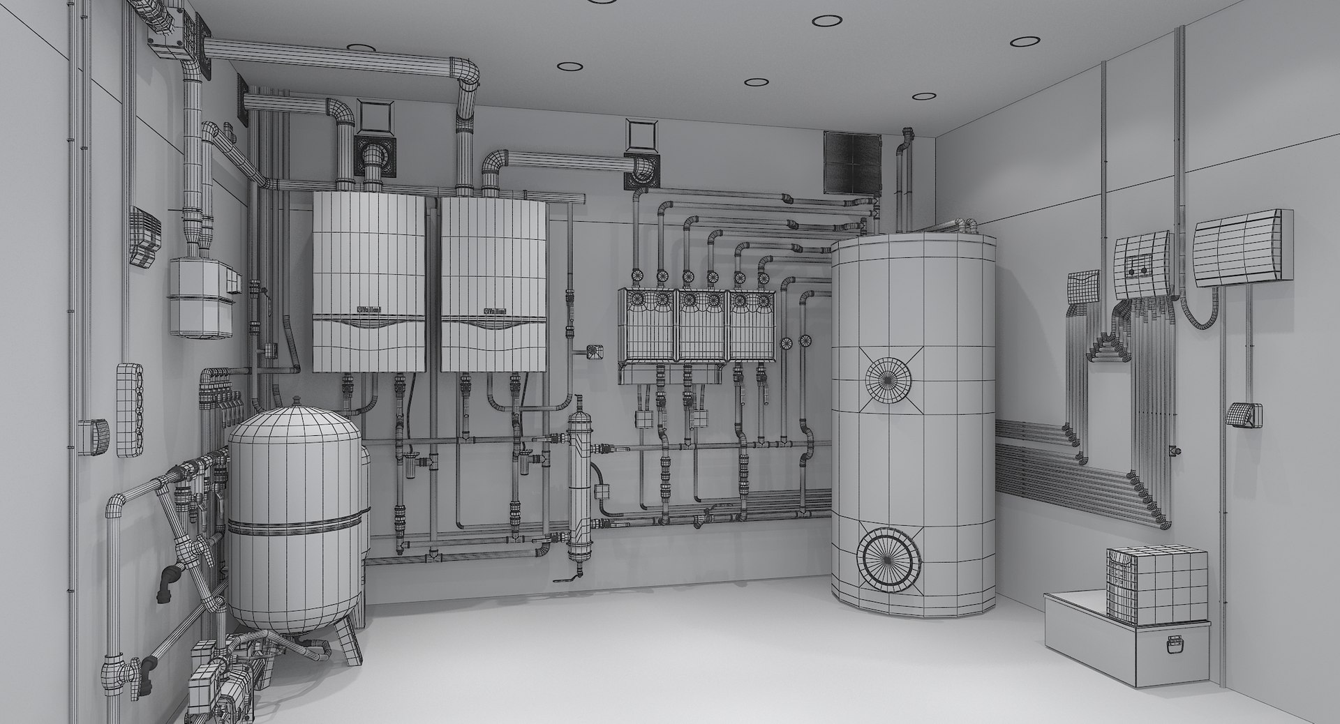 3d Boiler House Interior