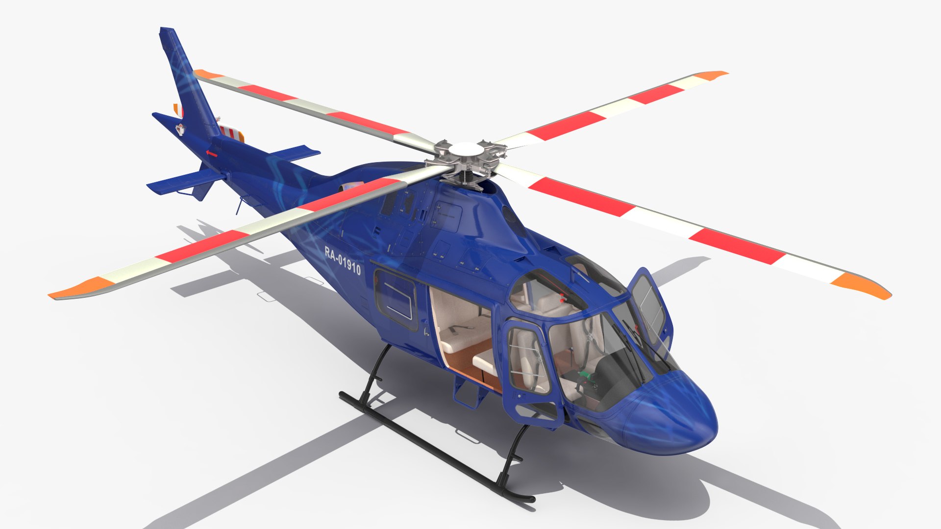 AgustaWestland AW119 Koala Helicopter Blue 3D model - TurboSquid 2163466