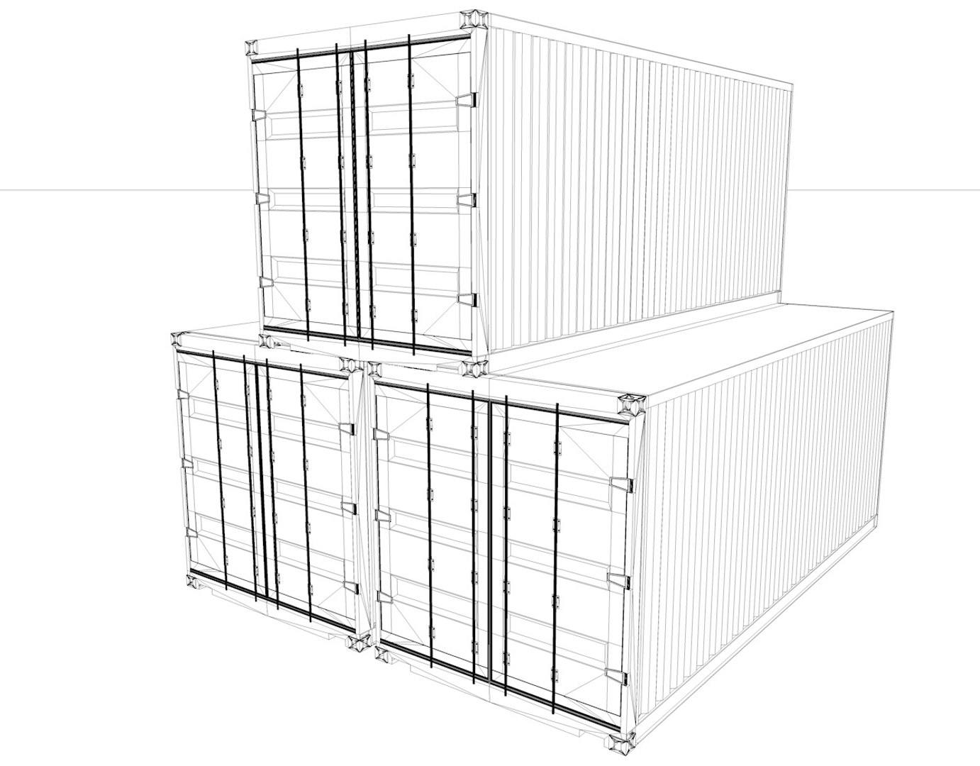 3ds max cargo container