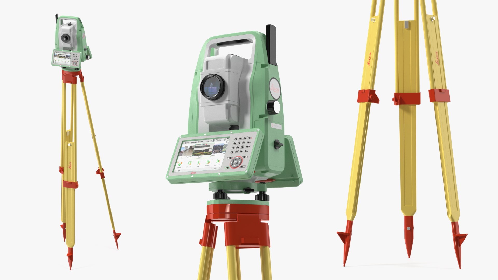 Total Station Leica TS10 With Tripod 3D Model - TurboSquid 2071657