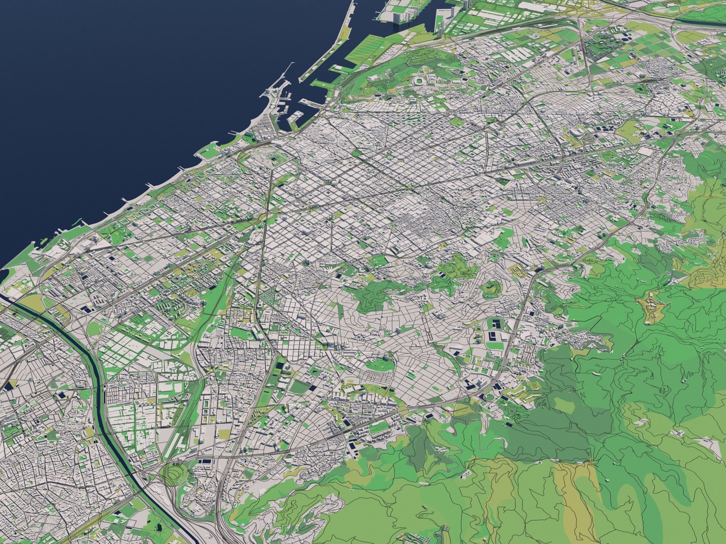 City Barcelona 3D Model - TurboSquid 1424767