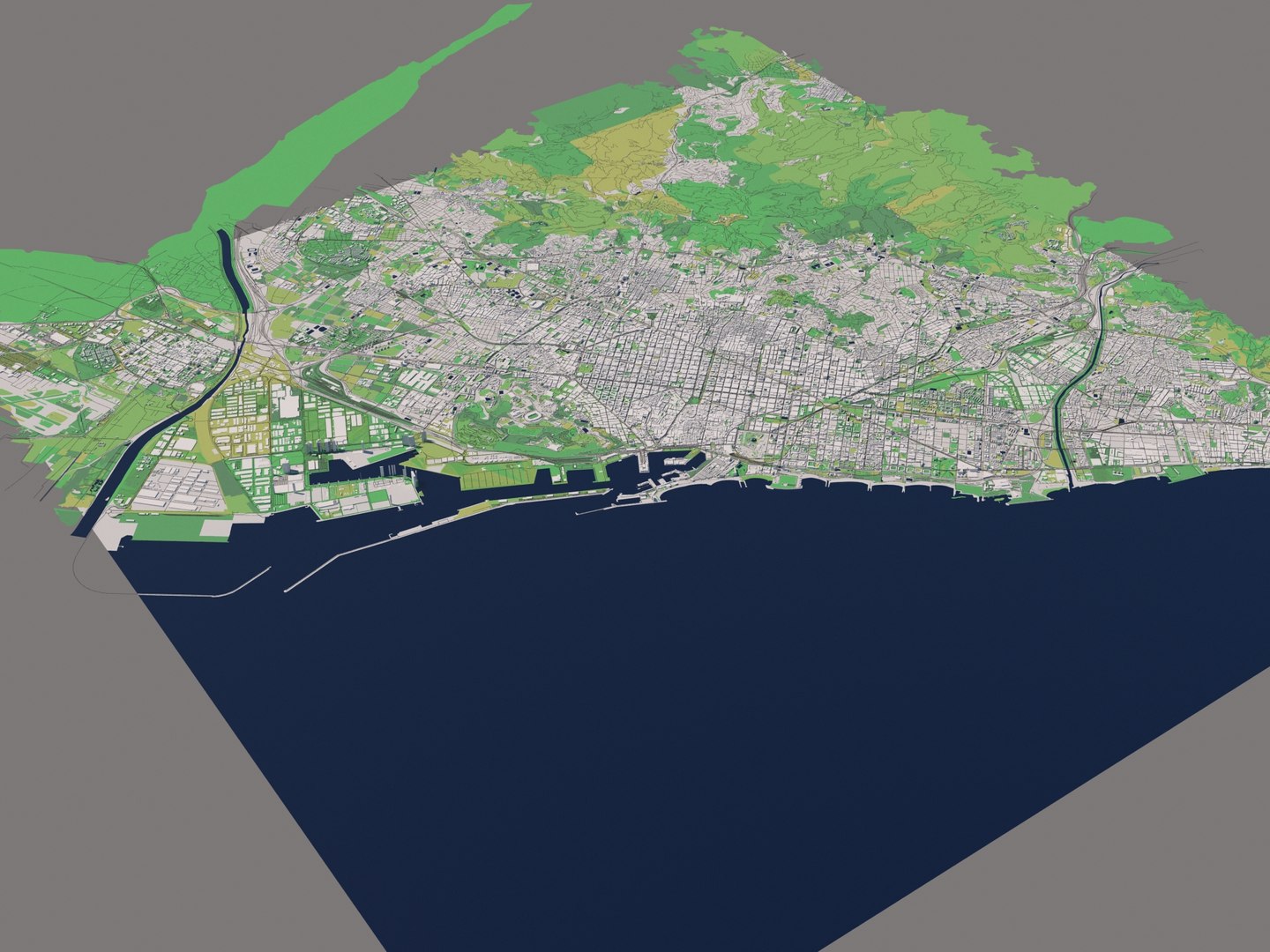 City Barcelona 3D Model - TurboSquid 1424767